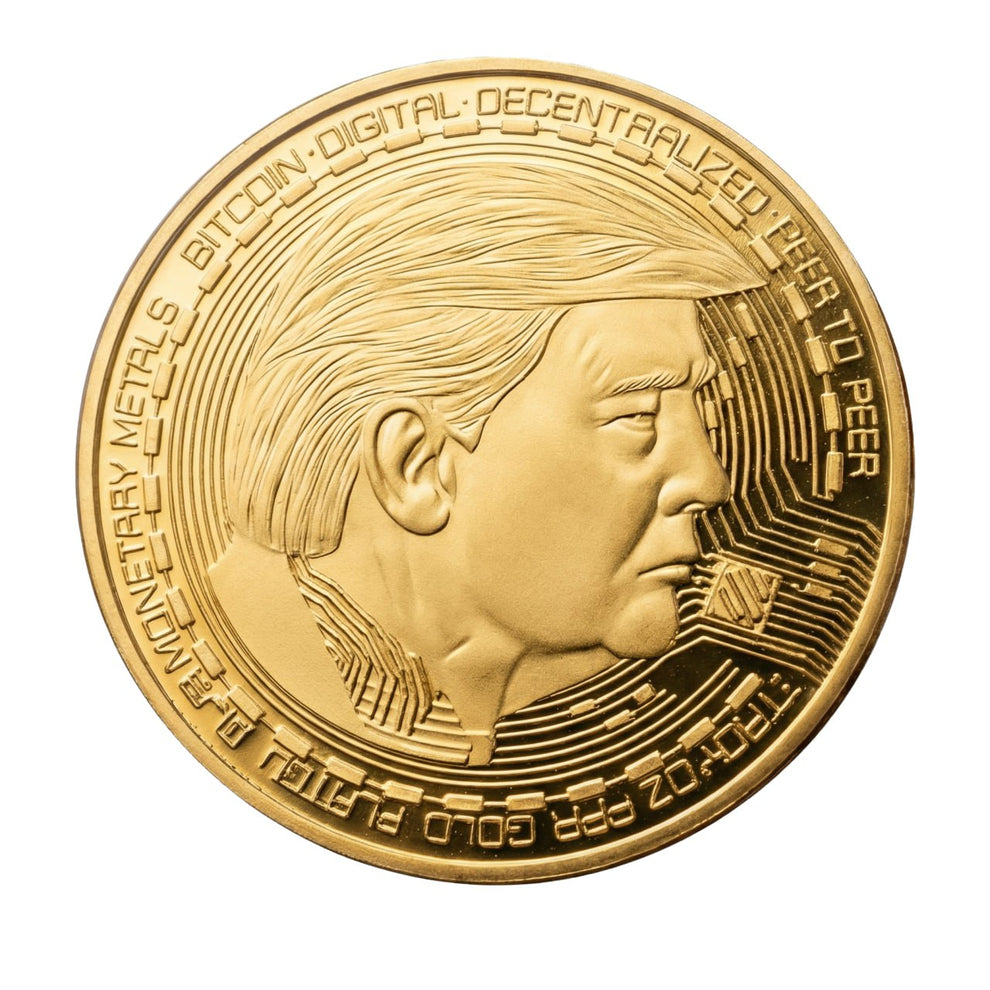 TRUMP FIRST EDITION GOLD BITCOIN COIN – Maga Store US